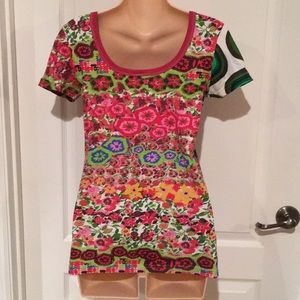 Desigual | Tops | Vintage Desigual Scoop Neck Tee | Poshmark